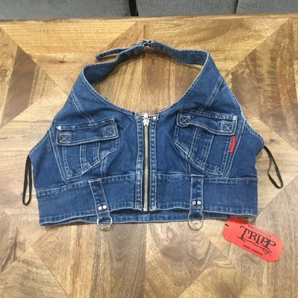 Tripp nyc | Tops | Hot Topic Tripp Nyc Denim Halter Top Size 2x New ...